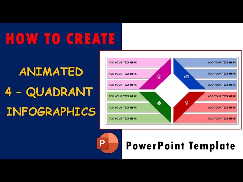 Animated PowerPoint Infographics : 4 Quadrant Diagram Tutorial | 4 Step Process | Tutorial #24