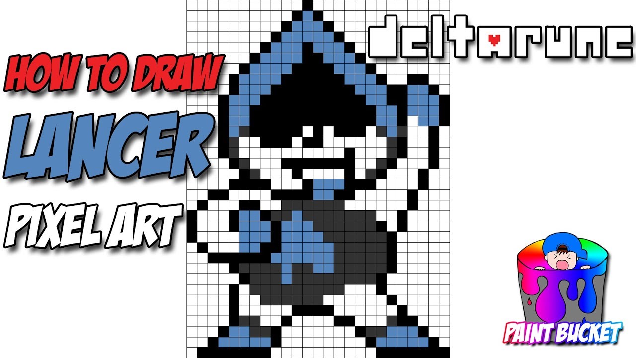How to Draw Lancer (Deltarune) - Undertale Pixel Art 8-Bit Step by Step Speedpaint Drawing