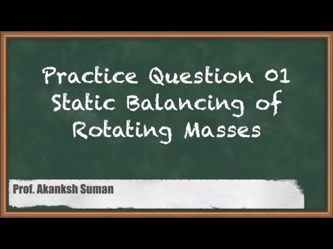 Numericals 1: Static Balancing of Rotating Masses - Balancing - GATE Theory of Machines and ...