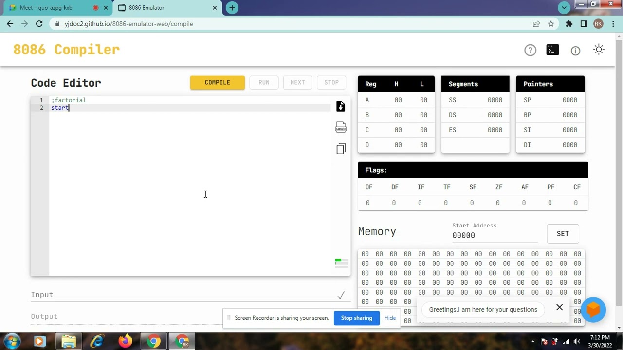 8086 online simulator