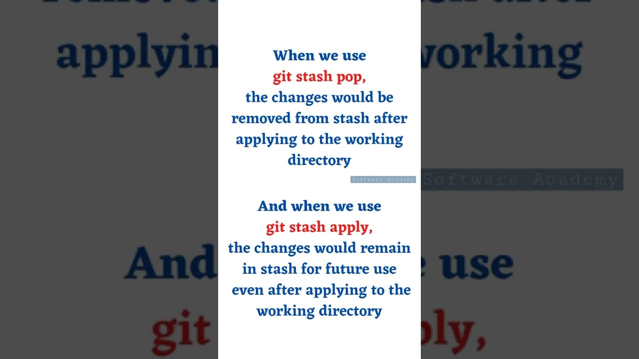 git stash apply vs git stash pop | Git Interview #shorts #git #github #devops #devopsrealtime