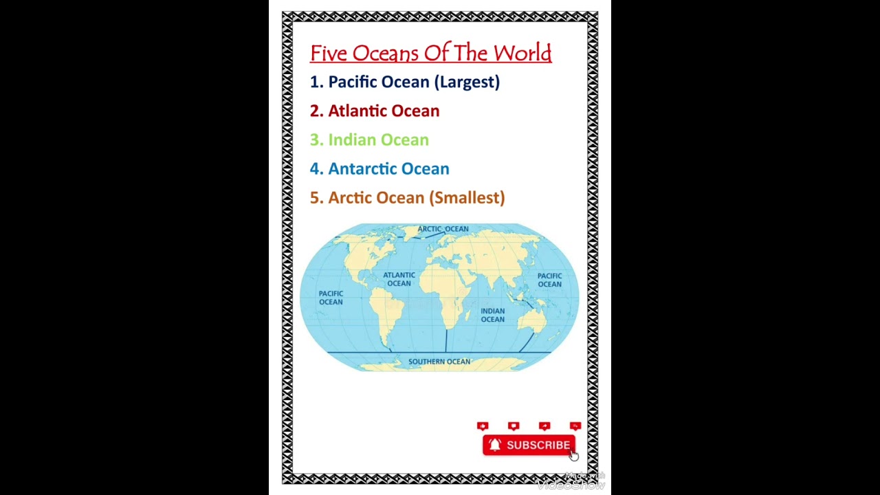 oceans in the world l five oceans of the world