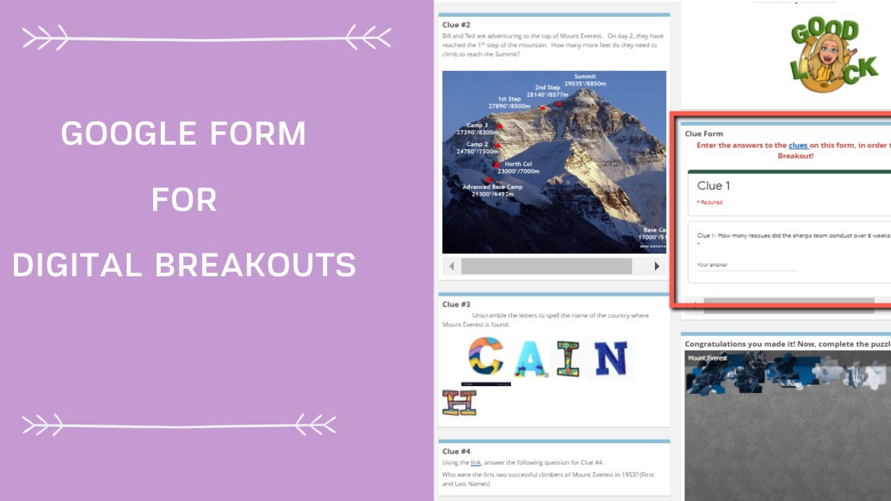 Making a Digital Breakout using Google Forms