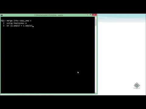 Oracle - SQL - Merge Statement