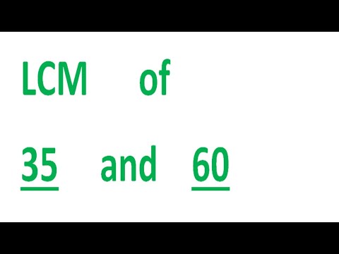 LCM of 35 and 60