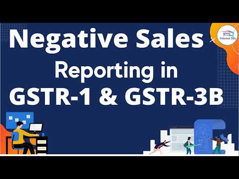 How To show Negative sales in GSTR3b and GSTR 1 | How to show negative sales in gstr3b