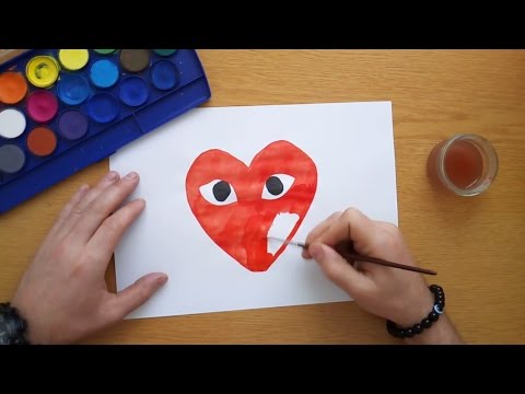 How to draw the Comme des Garçons logo