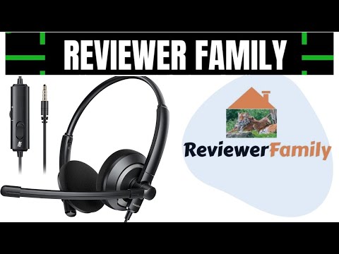 awatrue Headset with 3.5mm Jack Microphone for Computer Wired in-Line Control Headphones