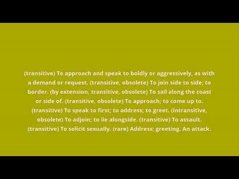 what is the meaning of accost