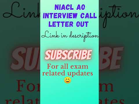 NIACL AO Interview Call letter | Admit card #shorts