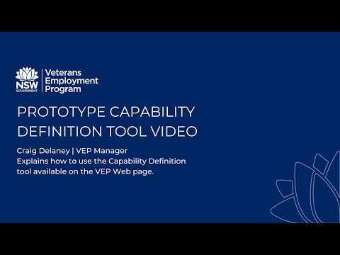 Understanding the Capability Definition Tool.