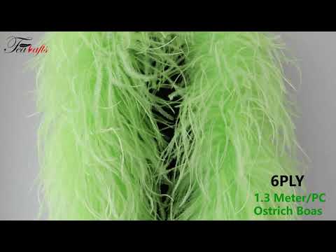 Custom High Quality 6PLY 1.3meter | 4PLY 1.6meters Ostrich Feather Boas for Fashion Design