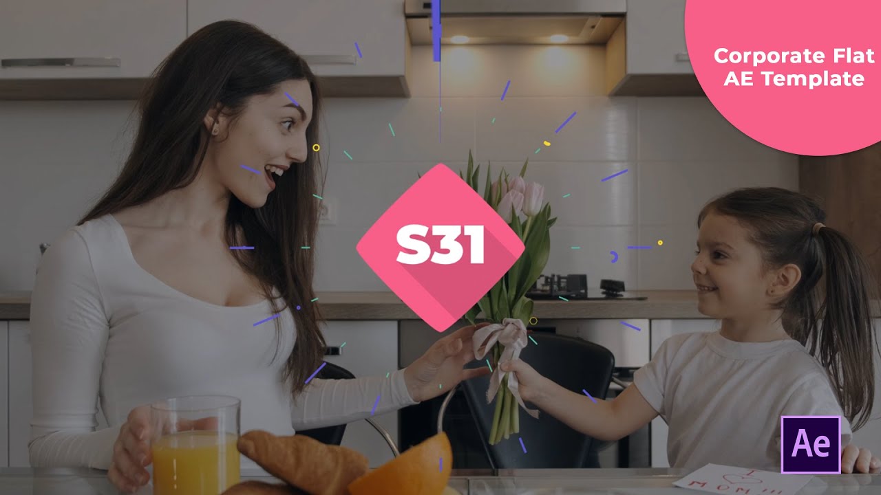 Corporate Flat Logo Intro | After Effects Template