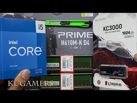 intel Core i5 13400 ASUS PRIME H610M-K D4 CSM Kingston KC3000 MBOX Matrix Desktop PC Build