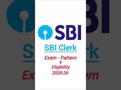 SBI Clerk Exam-Pattern 2025-26 | #sbi #sbiclerk #banking