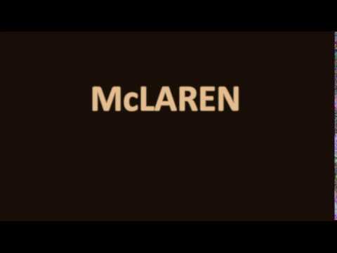 How to pronounce McLaren