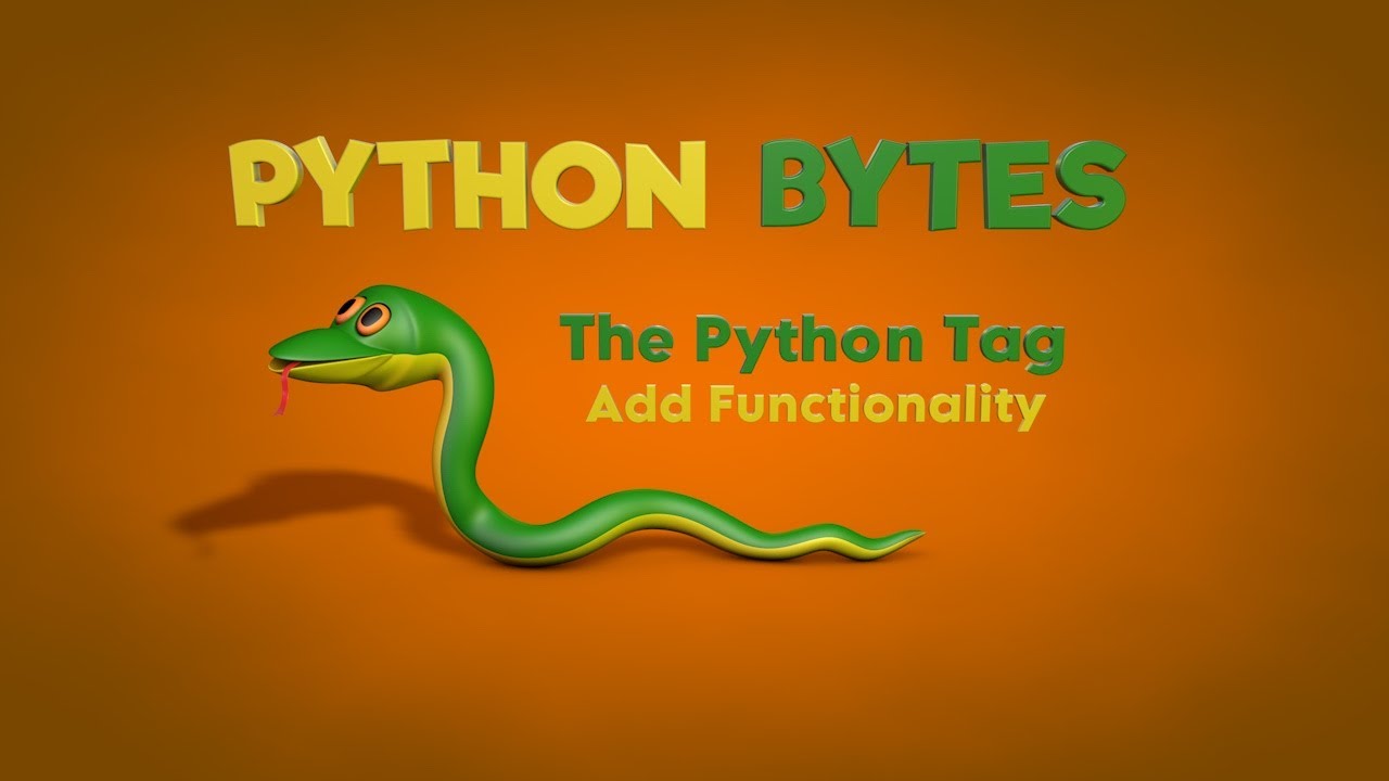 Cinema 4D Python Bytes: The Python Tag - Add Functionality.
