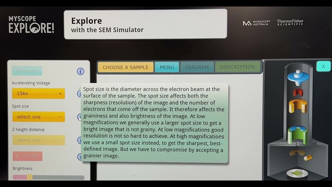 Scanning Electron Microscope (SEM) virtual Analysis demonstration 💡