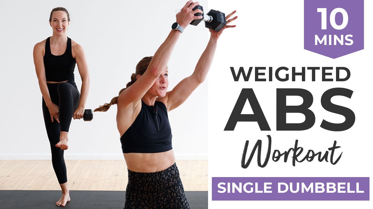 10-Minute Weighted Abs Workout | One Dumbbell, Full Core Burn
