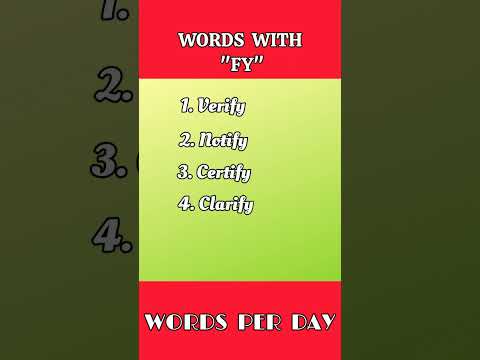 Common words ending with "FY" #englishlearners #englishlearning #youtubeshorts