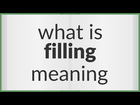 Filling | meaning of Filling