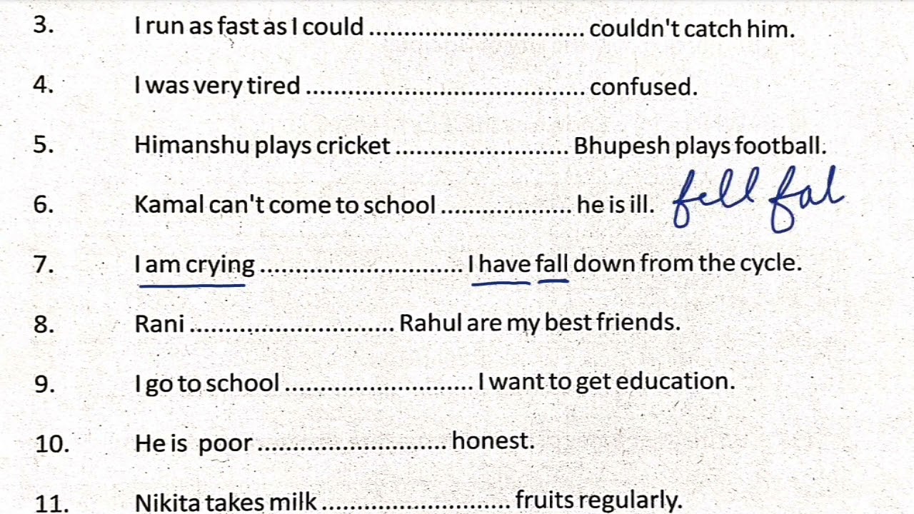 Conjunctions||Conjunctions Worksheet|Conjunctions Examples