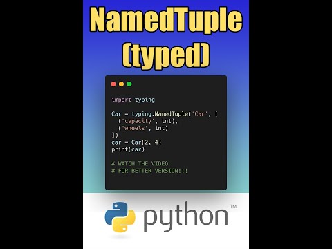 Python: Create Classes with Named Tuple (namedtuple) Using Typing