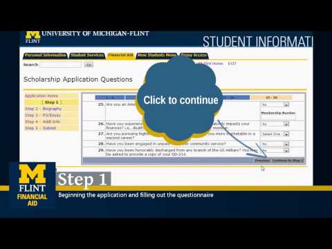 UM-Flint 2014-2015 Scholarship Application