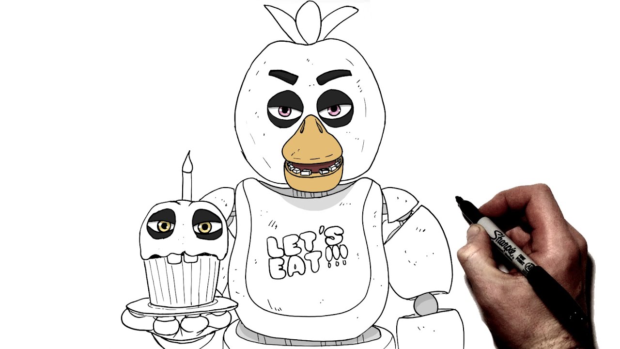 How To Draw Chica | Step By Step | FNAF