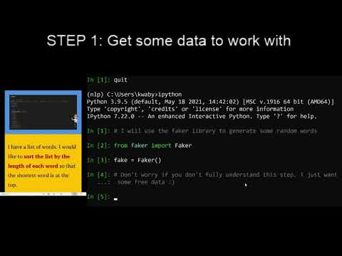 Sort a Python list of words according to the length the words it contains