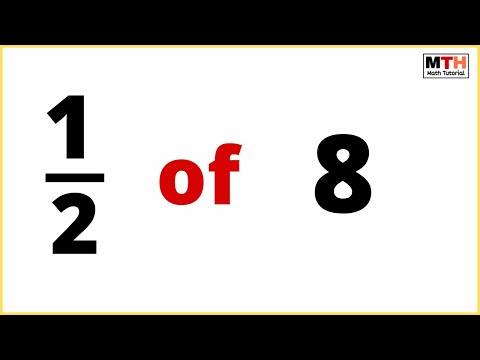 1/2 of 8 is equal to | one half of 8 | Fraction of a Number