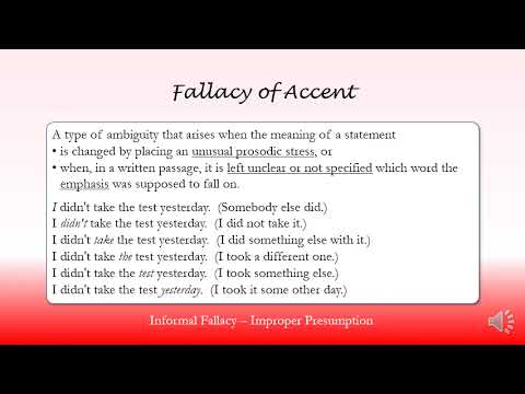 Fallacy of Accent