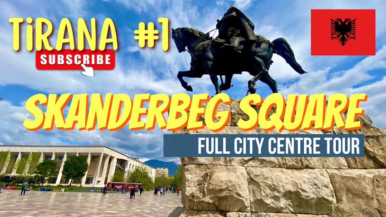 🇦🇱 Skanderbeg Square, Eastern Europe's Largest Square, City Centre Full Tour, Tirana Ep: 1, Albania