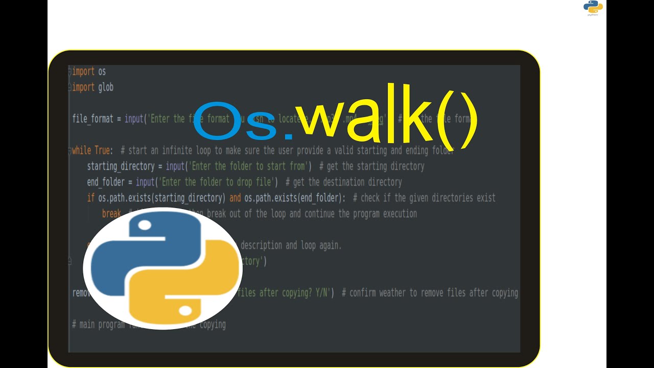 Using the Python OS walk function to do some cool stuff