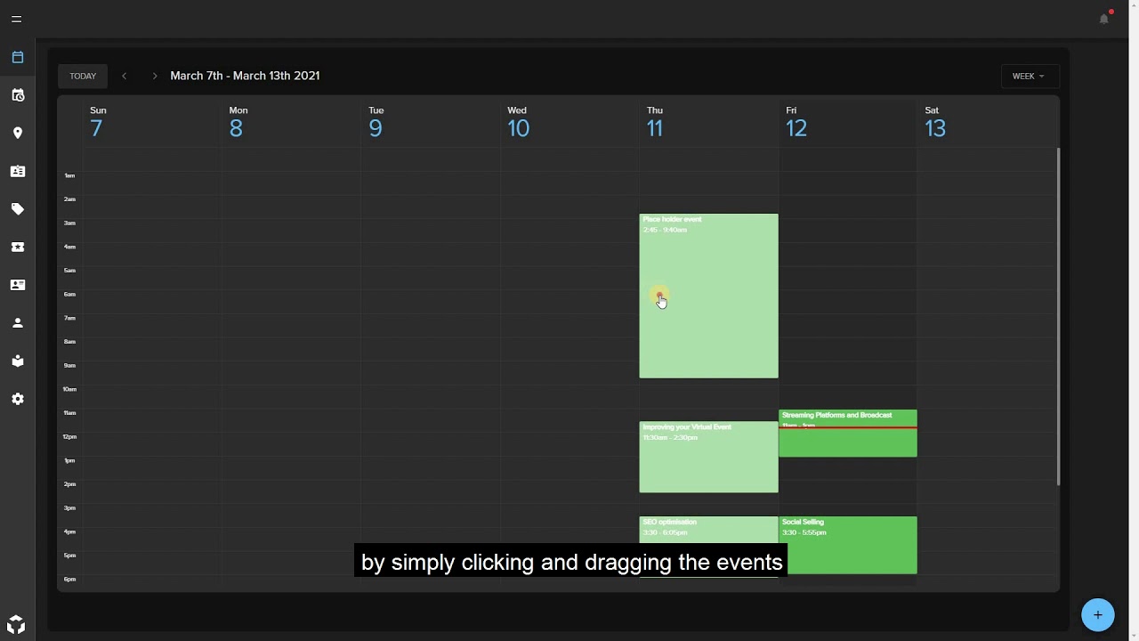 EventScape 3D - Features: Event Management Schedule