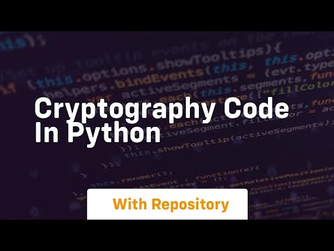 cryptography code in python