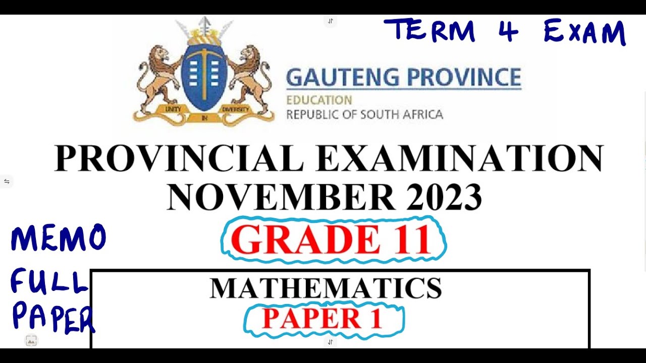 Mathematics Grade 11 November 2023 Paper 1 Memo Full Paper Term 4 Exam @mathszoneafricanmotives