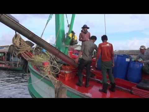 A fishing port at dusk: Sihanoukville, Cambodia