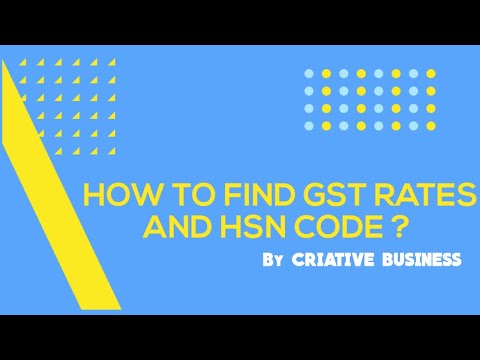 How to Find GST Rates and HSN Code | Tamil | Criative Business