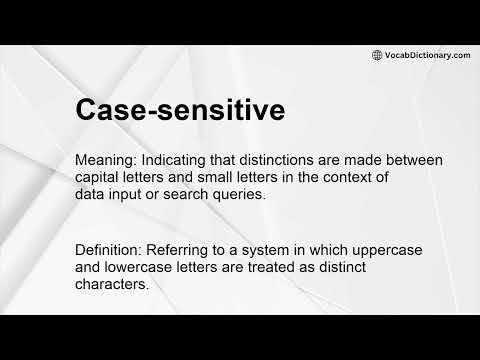 Case-sensitive Meaning