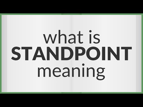 Standpoint | meaning of Standpoint