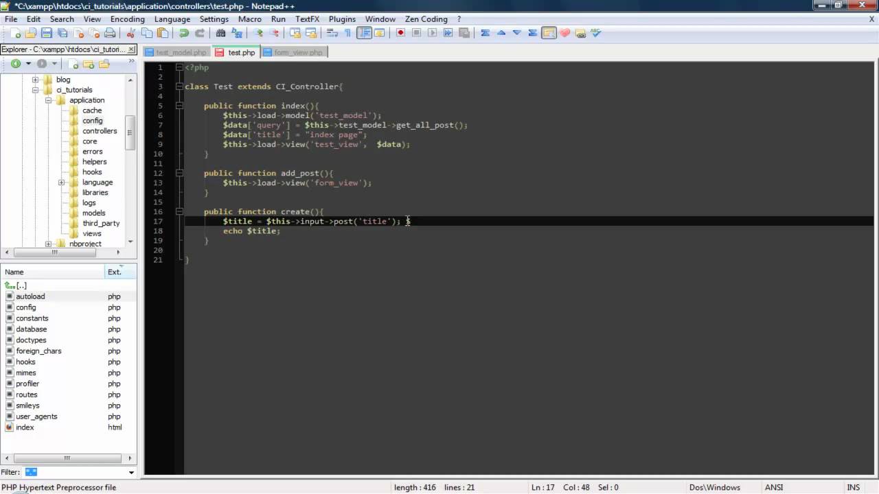 Working With Codeigniter: Adding record to the database with active record class