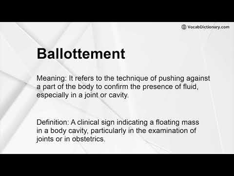 Ballottement Meaning
