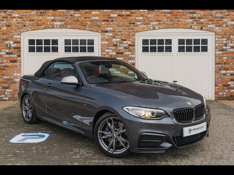 2016/66 BMW M240I CONVERTIBLE IN MINERAL GREY METALLIC WITH CONTRASTING KORALL RED DAKOTA LEATHER
