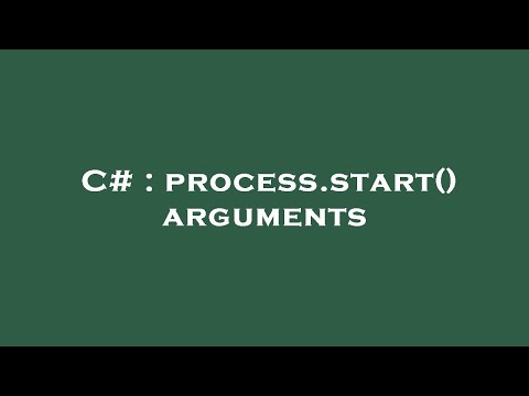 C# : process.start() arguments