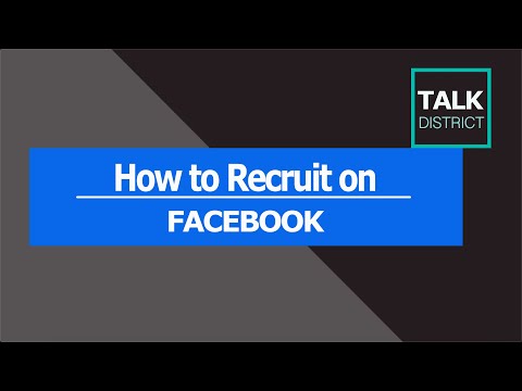 How To Recruit on Facebook