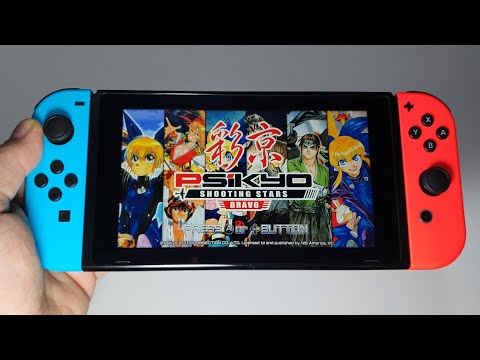 Psikyo Shooting Stars Bravo Nintendo Switch handheld gameplay | testing all games