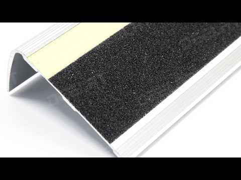 Aluminum-Carborundum and Luminous Strip Stair Nosing - 67.72x31.63 mm