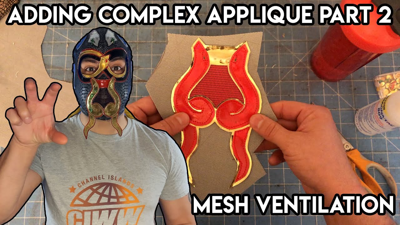 Lucha Mask Tutorial - Complex Applique Part 2
