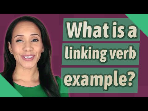 What is a linking verb example?